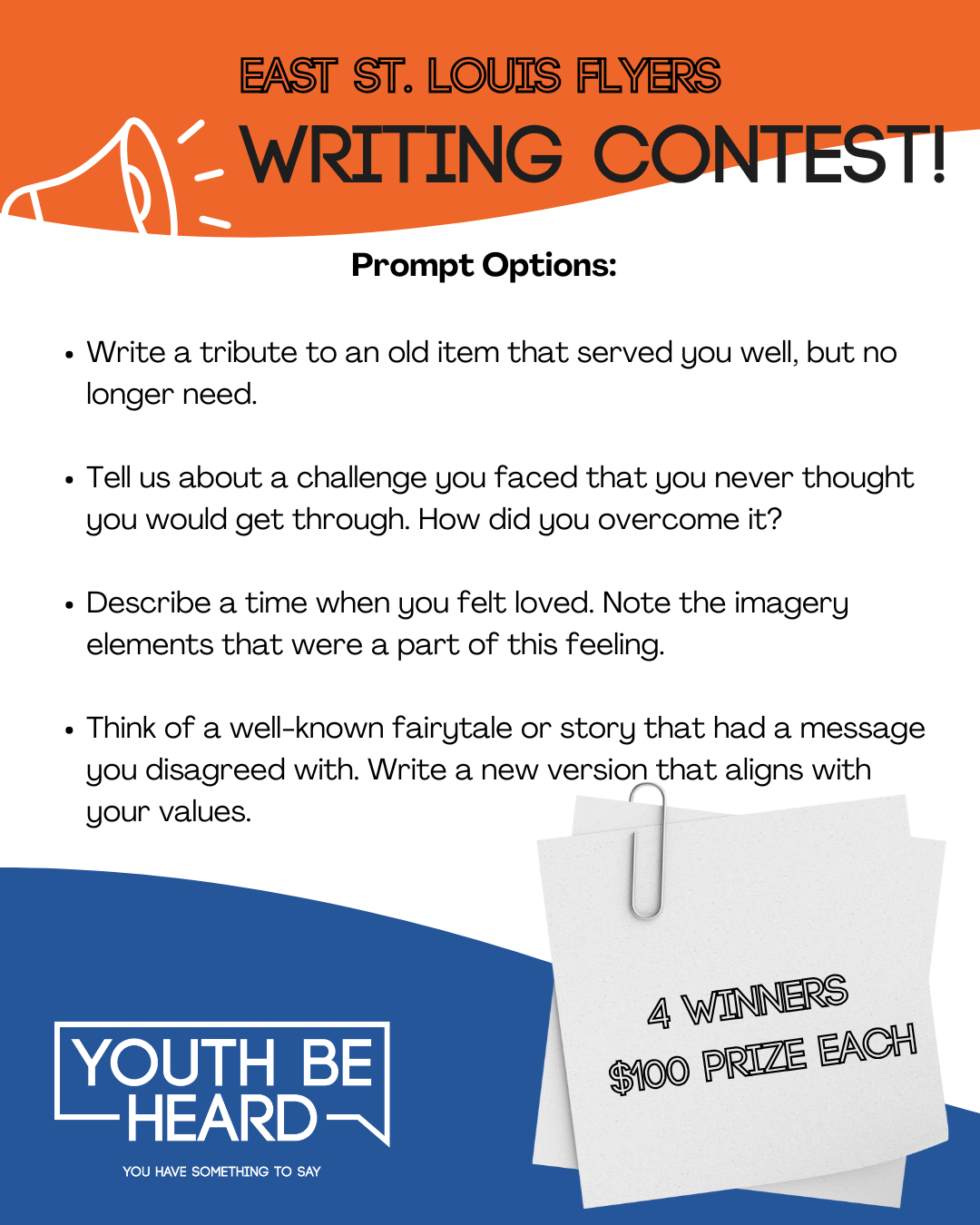 East St. Louis, IL Flyers Writing Contest - Youth Be Heard